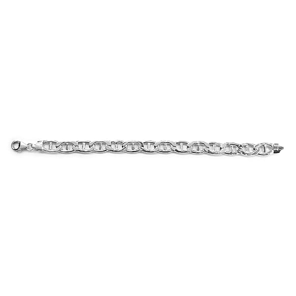 Sterling Silver Rambo Necklace (Size - 20) with Lobster Clasp, Silver ...