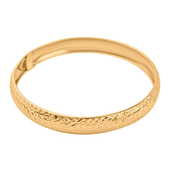 Gold Plated Sterling Silver Bangle (Size 8) - 7959817 - TJC