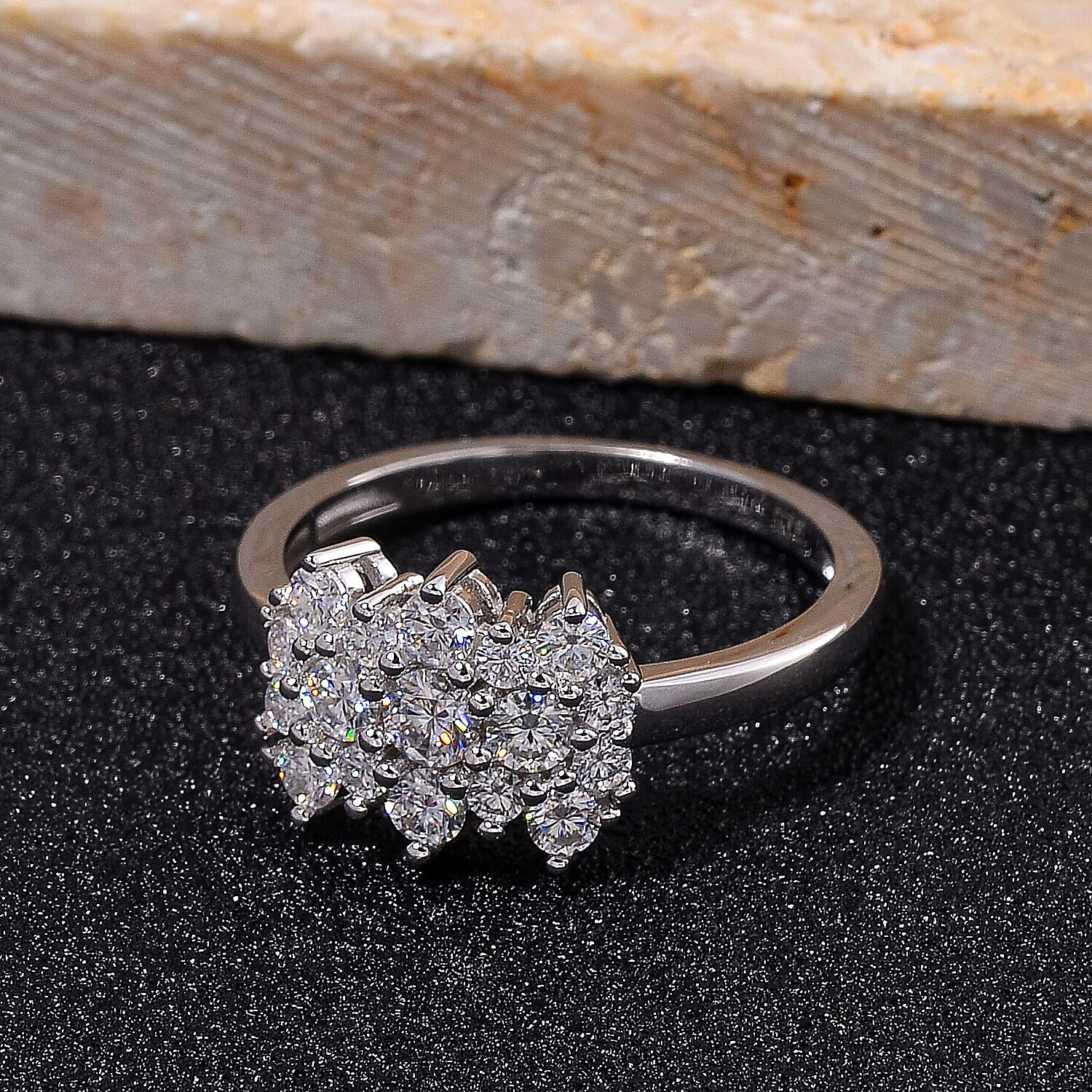 RADIANTA Moissanite - GRA Certified D-VVS1 Moissanite Boat Ring in ...