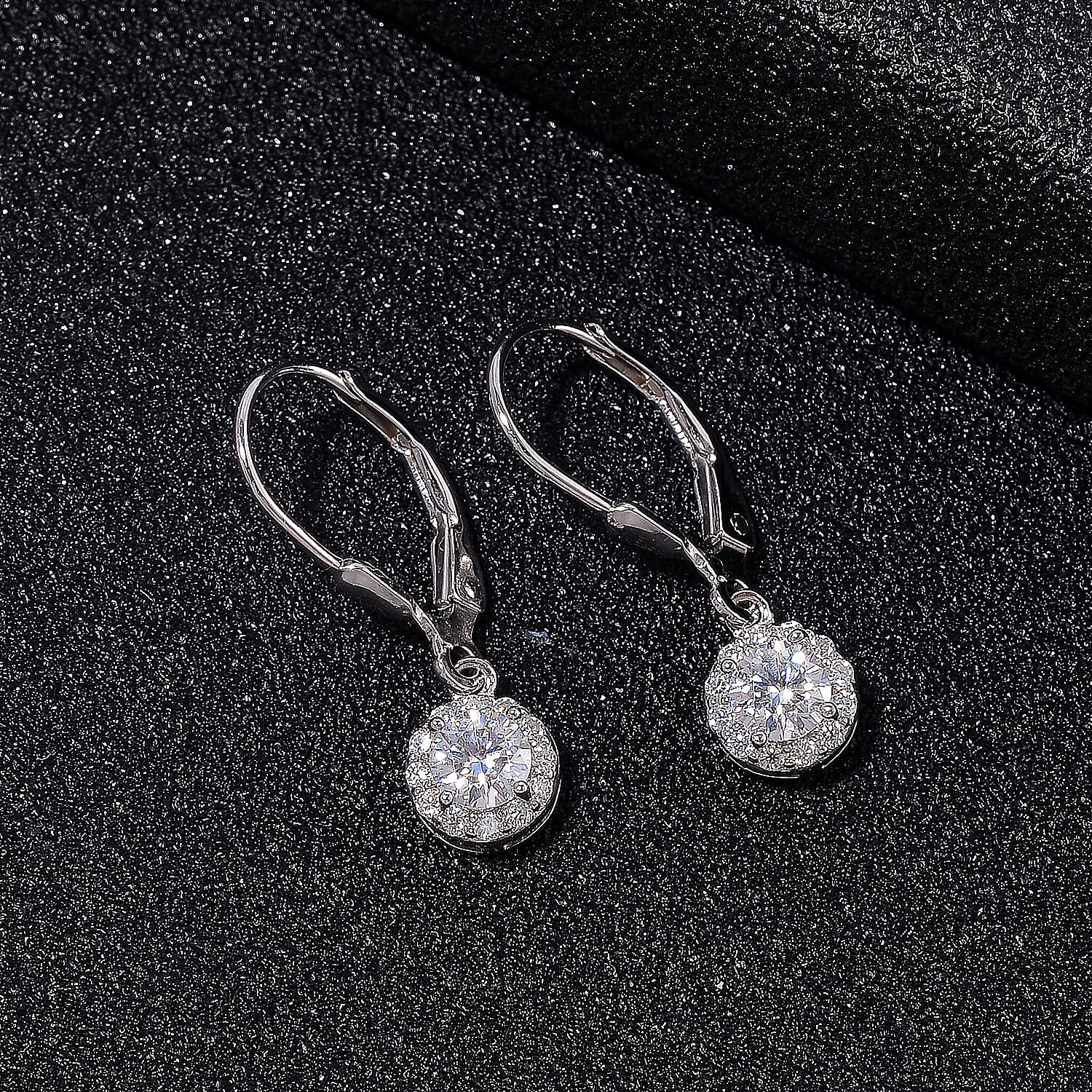 RADIANTA GRA Certified Moissanite D-VVS1 Solitaire Earrings With Lever ...