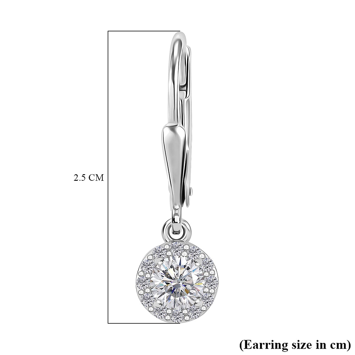 RADIANTA GRA Certified Moissanite D-VVS1 Solitaire Earrings With Lever ...