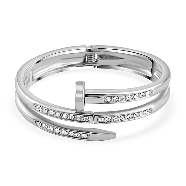 White Crystal Bangle - 1777976043 - TJC