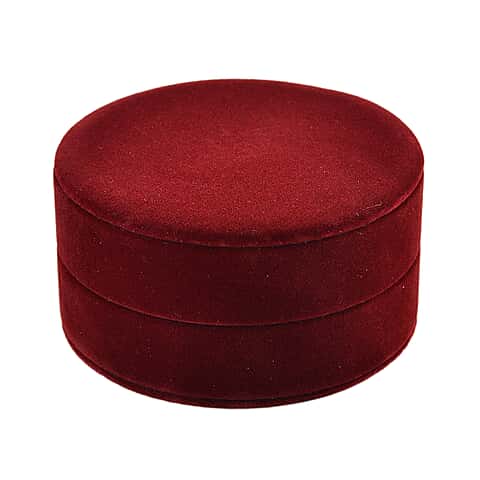 Christmas Dark Red Velvet Solid Earrings box (Size 9x4.5cm) - 7979140 - TJC