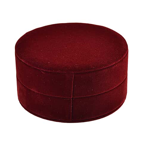 Christmas Dark Red Velvet Solid Earrings box (Size 9x4.5cm) - 7979140 - TJC