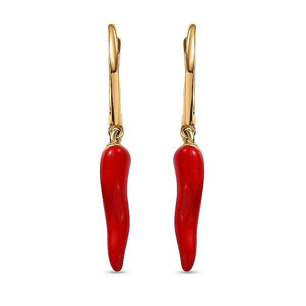 GP Chilli Pepper Collection - Blue Sapphire Hoop Earrings in 18K Yellow ...