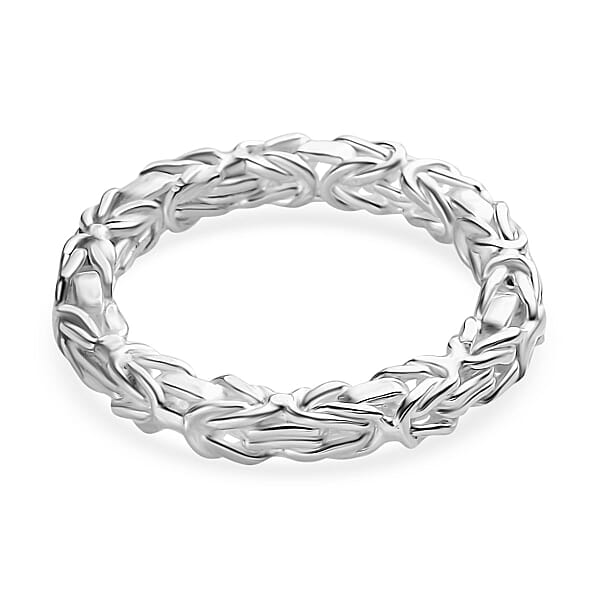 Byzantine Link Ring in Sterling Silver - 7980649 - TJC