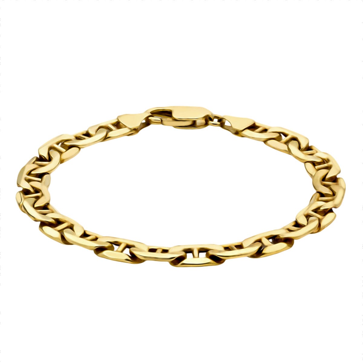 9K Yellow Gold 7 MM Rambo Bracelet With Lobster Clasp 8 Inch - 7986445 ...