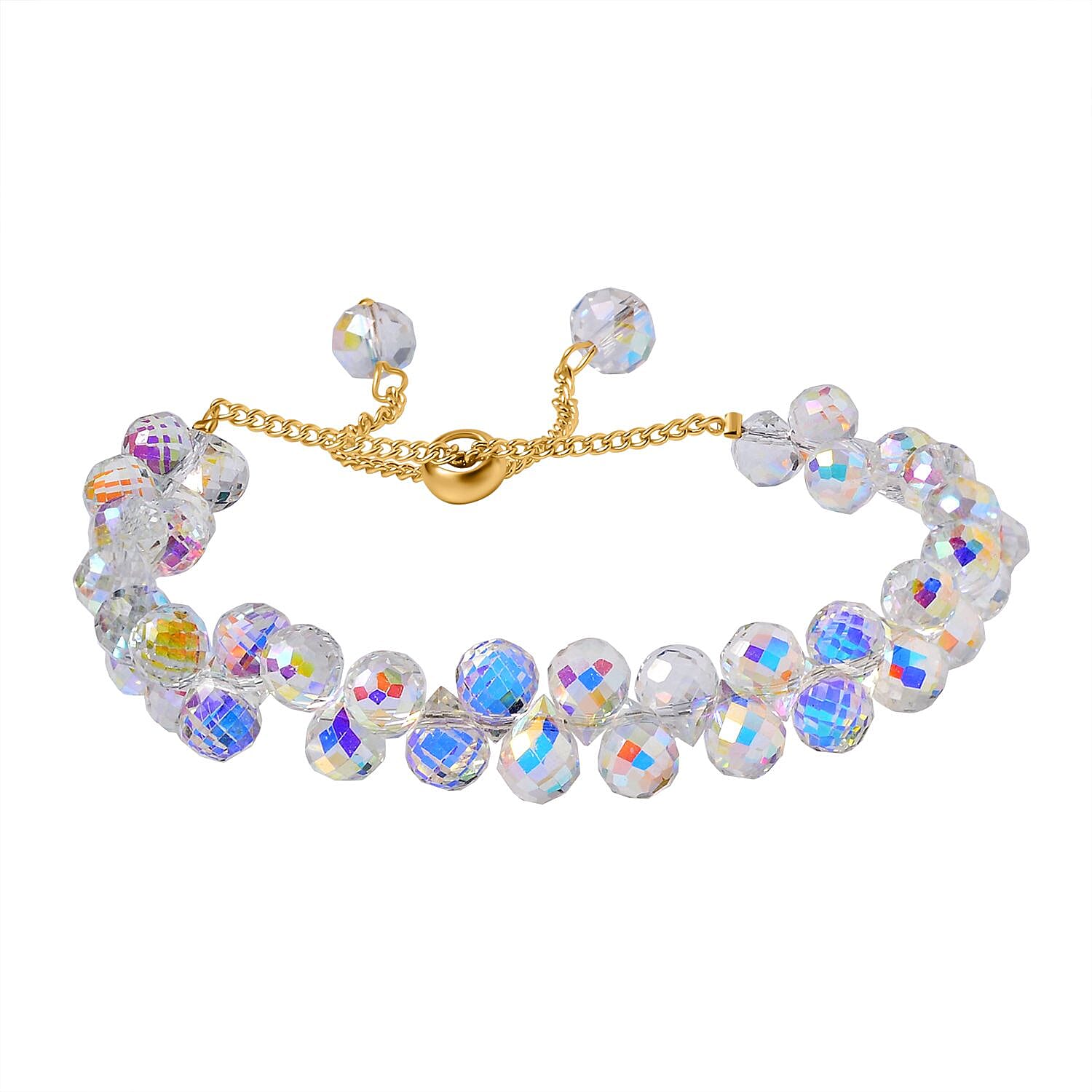 White Mystic Color Crystal Bracelet - 7987733 - TJC