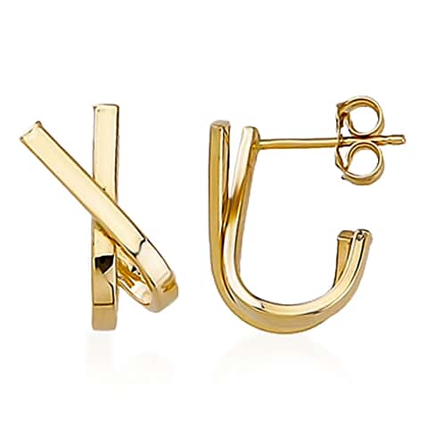 Designer Inspired - 9K Yellow Gold Earring with Push Back - 7988077 - TJC