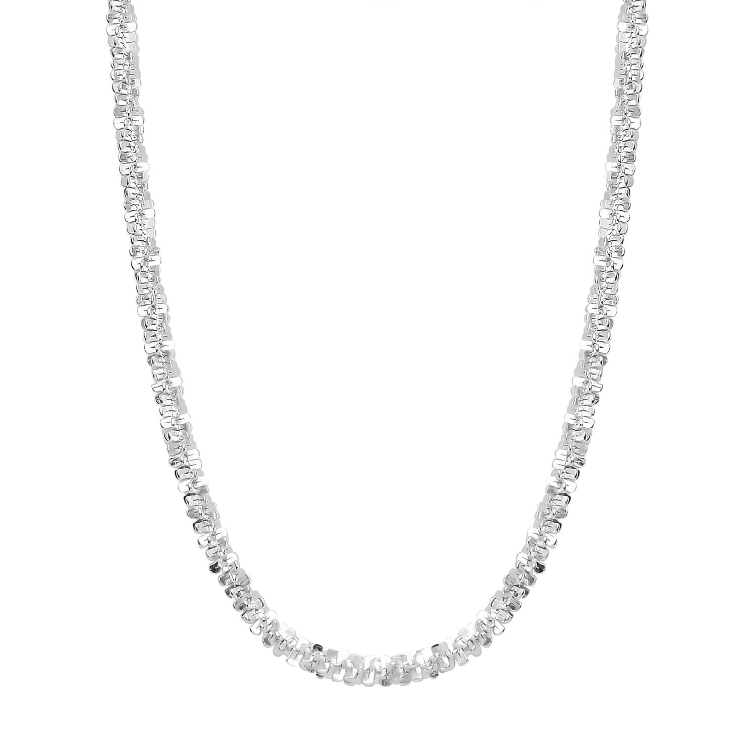Hatton Garden Closeout - Rhodium Overlay Sterling Silver Rock Chain ...