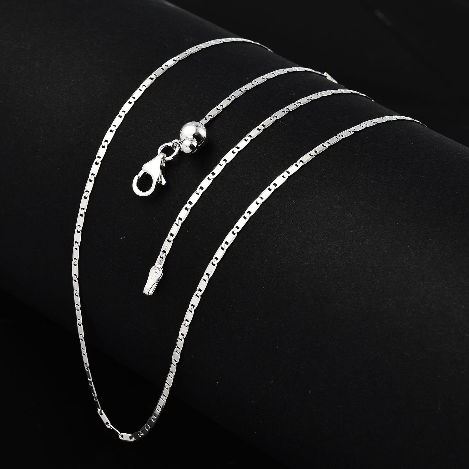 NY Close Out- Rhodium Overlay Sterling Silver adjustable Chain 24 Inch ...