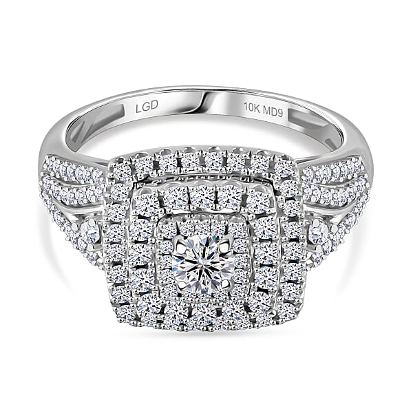LUXURIANT 1 Ct. Lab Grown Diamond Ring in 9K White Gold - 7999708 - TJC
