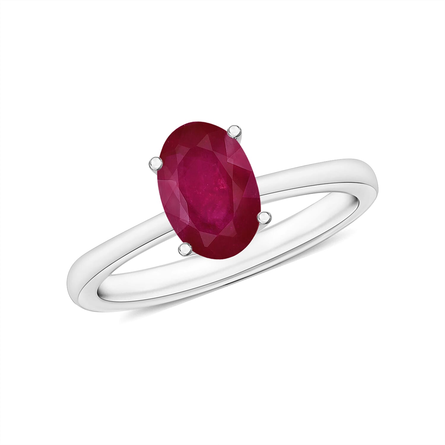 950 Platinum AAAA Mozambique Ruby Solitaire Ring 1.10 ct. - M8001941 - TJC