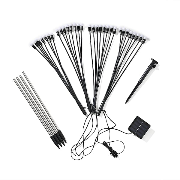 BRAND NEW - 4 Solar Swaying Outdoor Lawn Lights x8 Colour LEDs (70cm ...