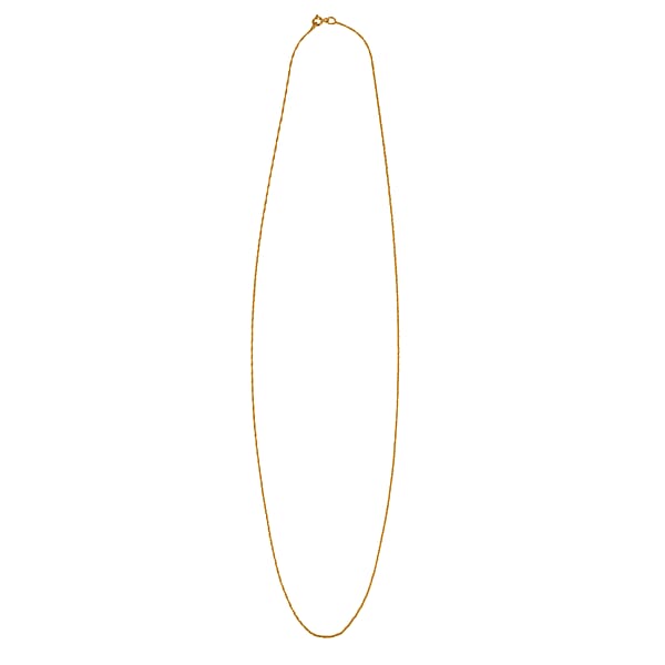 9K Yellow Gold Prince of Wales Chain (Size - 18) with Spring Ring Clasp ...