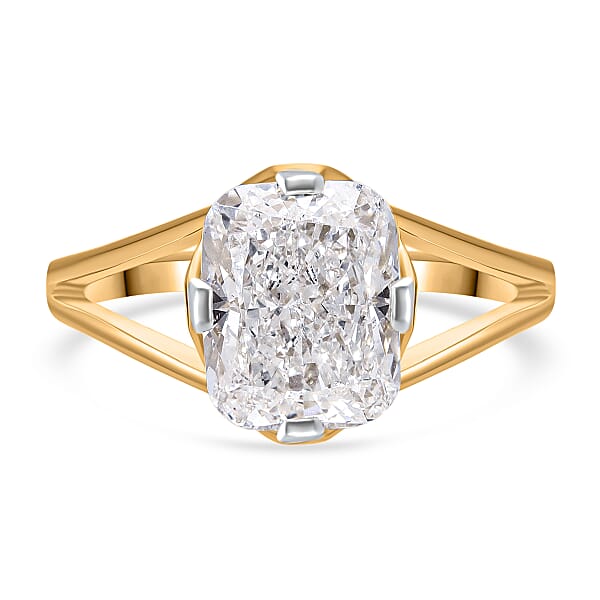 Luxuriant 5 Ct. Lab Grown Diamond Solitaire Ring in 18K Yellow Gold ...