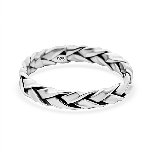 Designer Closeout - Sterling Silver Braided Ring - 8033146 - TJC