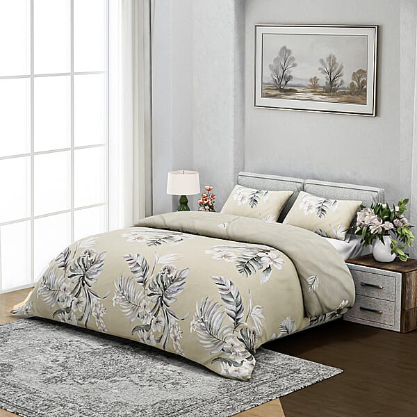 Boutique Bedding Collection 3 Piece Set - Floral Printed Duvet Cover ...