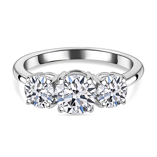 LUXURIANT 950 Platinum SGL Certified (VS-G/H) Lab Grown Diamond Trilogy ...