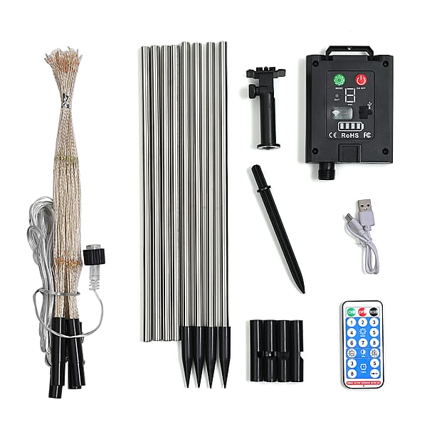 Lowest Price Offer - Set of 4 Solar Firework Lights- Remote Control, 8 ...