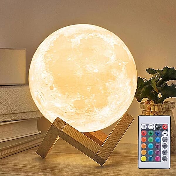 Colour Changing Moon Lamp - White - 8060862 - TJC