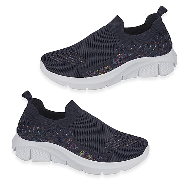Urban Jacks Ladies Fly Knit Easy Slip-On Shoe (Size - 5) - Navy ...