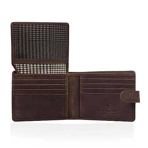Genuine Leather Classic Everyday Essential RFID Wallet - Brown ...
