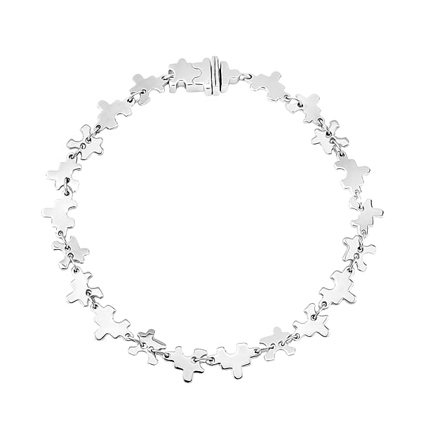 Lucy Q Jigsaw Collection - Rhodium Overlay Sterling Silver puzzle Piece ...