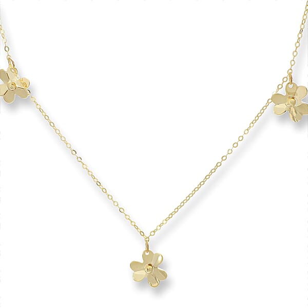 Maestro Collection - Designer Inspired - 9K Yellow Gold Clover Necklace ...