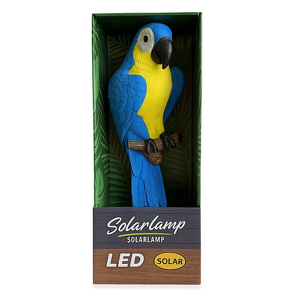 Hanging Yellow Parrot Garden Decor with Solar LED Eyes - 8135139 - TJC