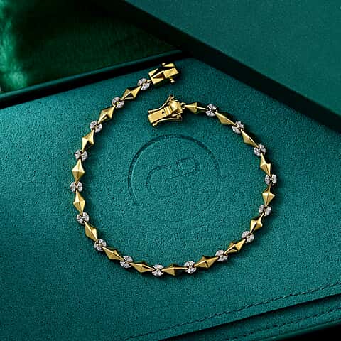 GP Milano Collection - White Diamond Linking Bracelet (Size 7.5) with ...