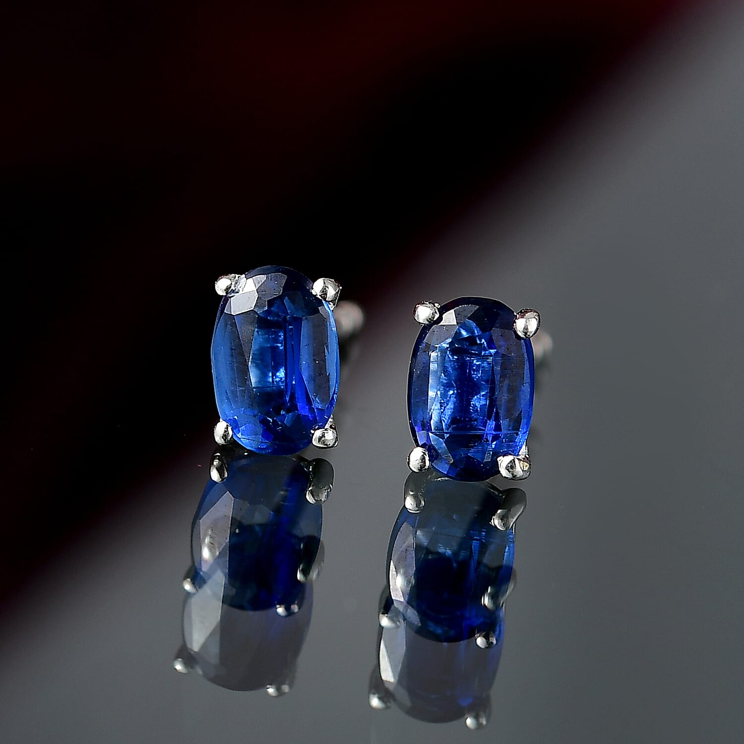 Natural Kashmir Kyanite Solitaire Stud Push Post Earring Sterling ...