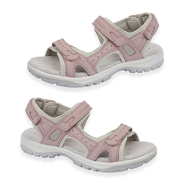 Mandy Leather Comfortable Lightweight Padded Sandal With Adjustable ...