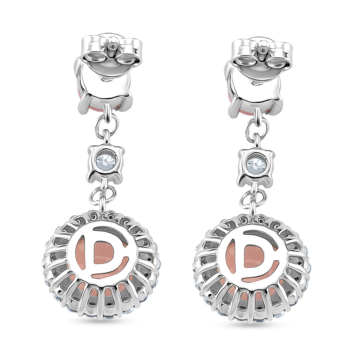 Queen Conch Shell and Moissanite Dangling Earring with Push Back in ...