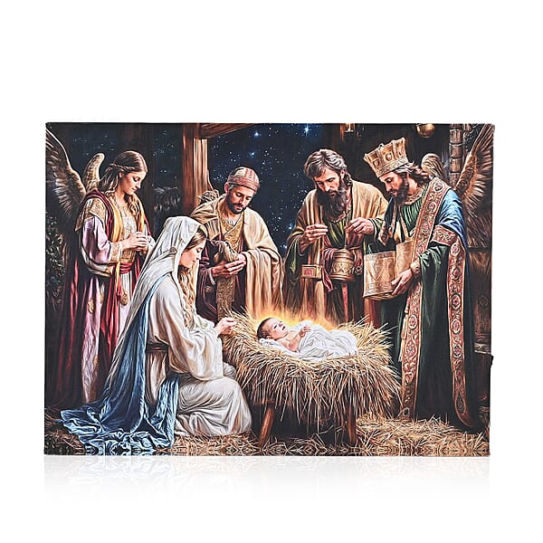 Christmas Idyllic LED Lit Scene (30 x 40cm) - Nativity - 8195205 - TJC