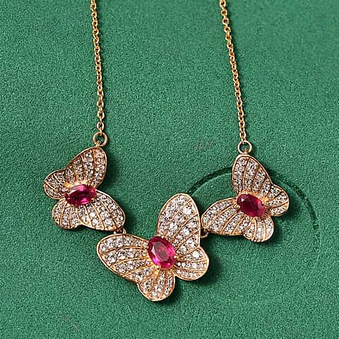 GP Italian Garden Collection — African Ruby, White Zircon Butterfly ...