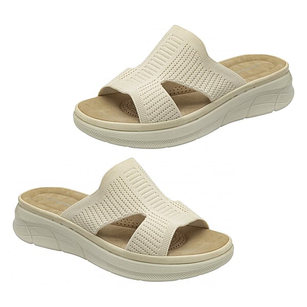 Dunlop Womens Wren Comfortable Casual Sandals (Size 3) - Cream ...