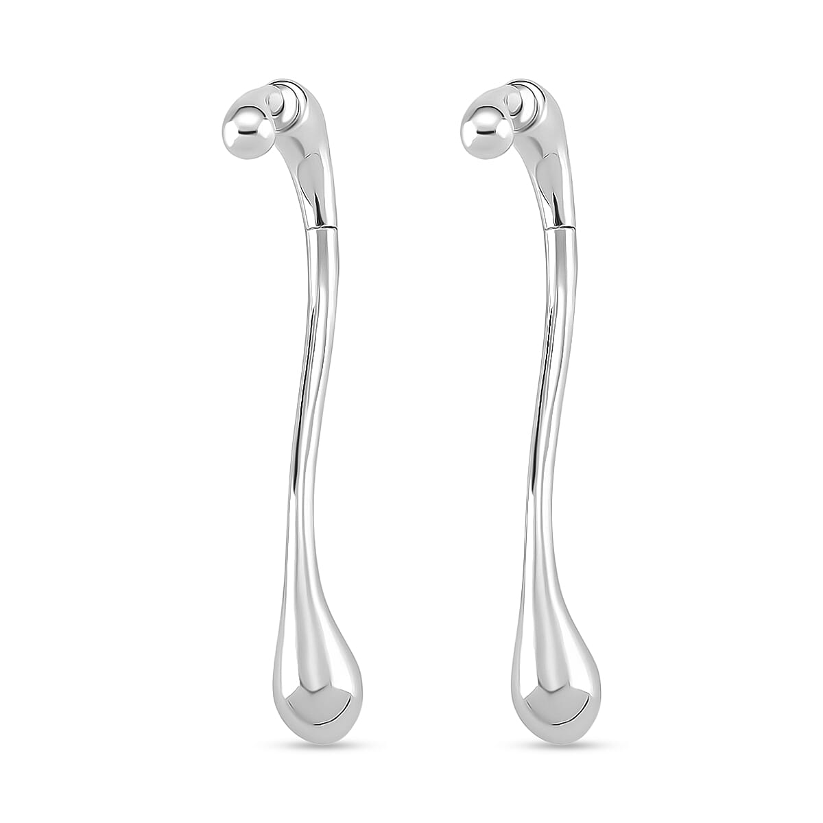 Earring with Fancy Push Back in Silver Colour Tone - 8212617 - TJC
