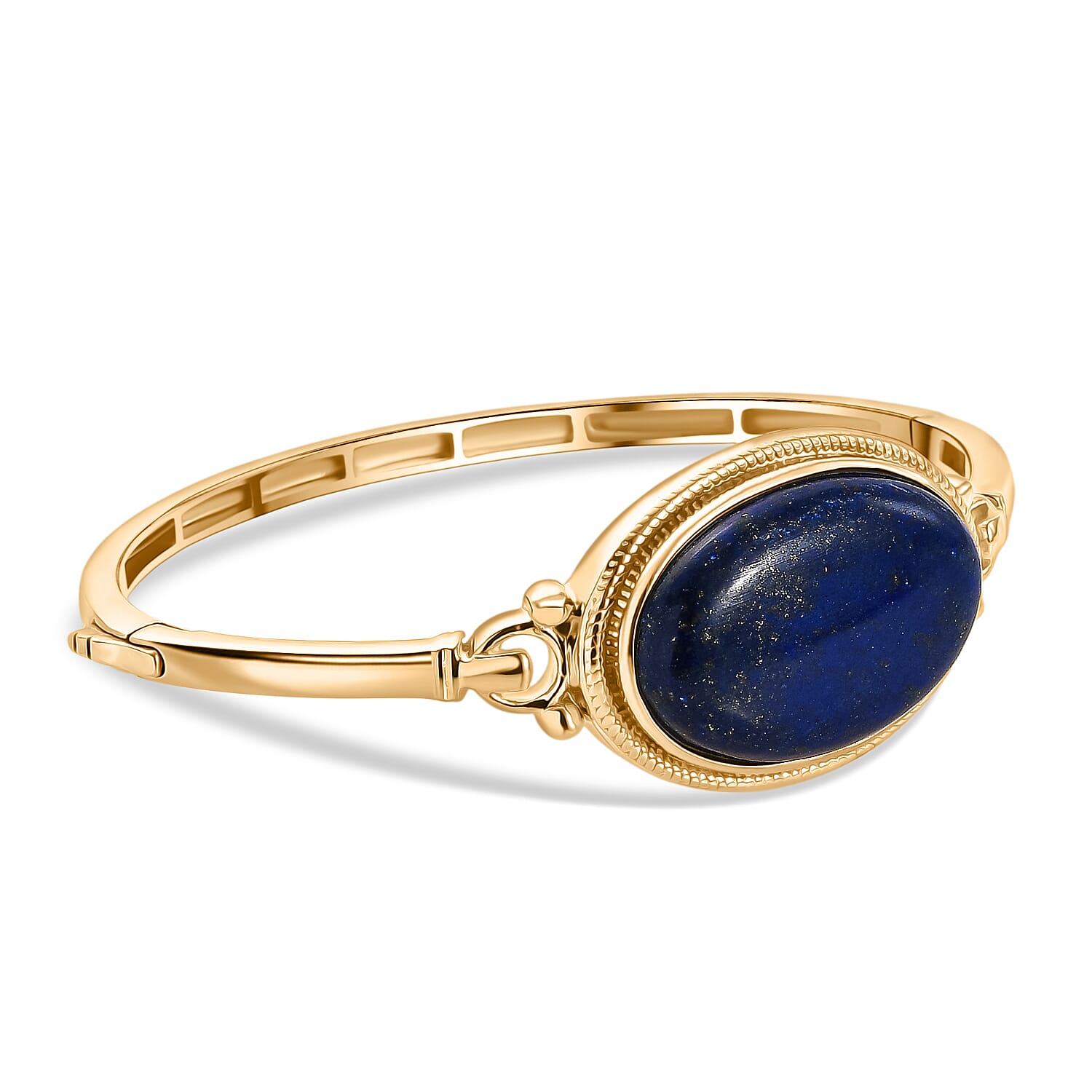 One Time Deal - Natural Premium Lapis Lazuli Full Bangle (Size 7.5) in ...