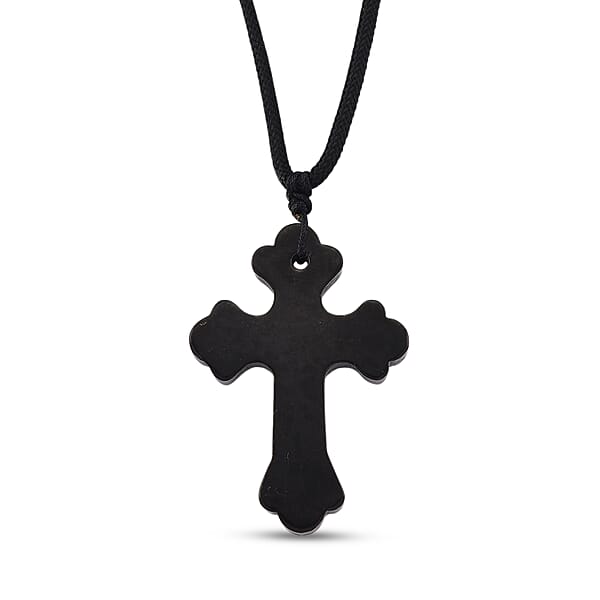 Natural Shungite Stone Cross Pendant 35.00 Ct. - 8235278 - TJC