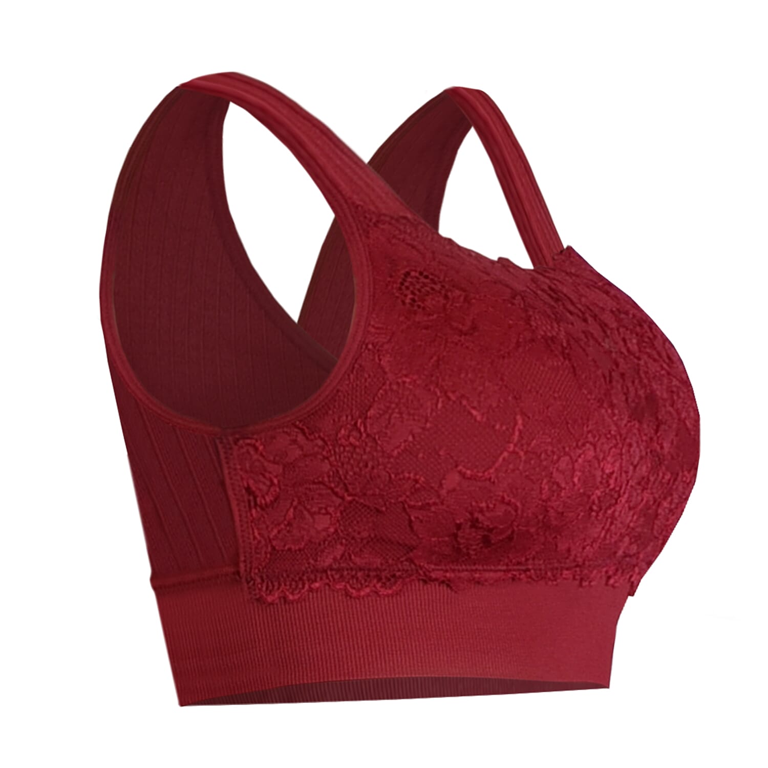 Sankom Nylon Knitted Bra (Size - XL-XXL) - Red - 8240506 - TJC