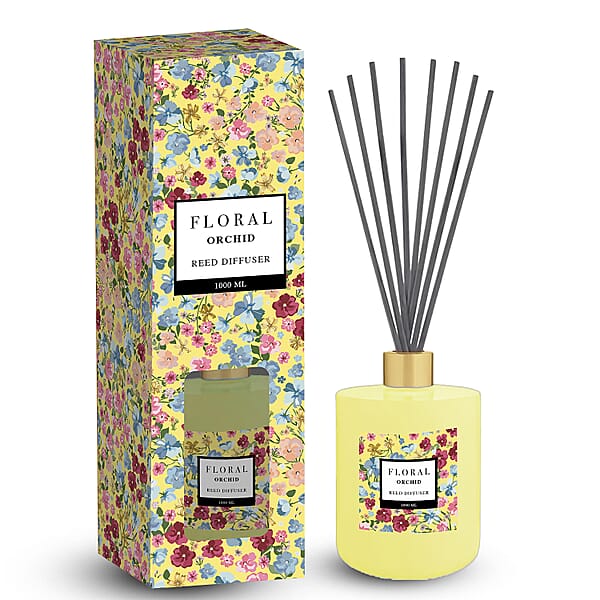 Luxury Floral Orchid Reed Diffuser (1000 ml) - Yellow - 8324649 - TJC