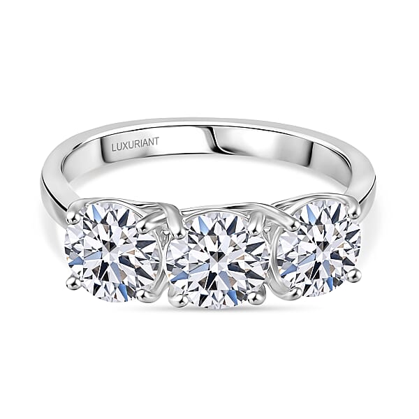 Luxuriant 950 Platinum SGL Certified Lab Grown Diamond (VS-EF) Trilogy ...