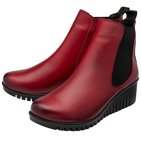 Lotus Dresden Ladies Ankle Boot (Size 3) - Red - 8438695 - TJC
