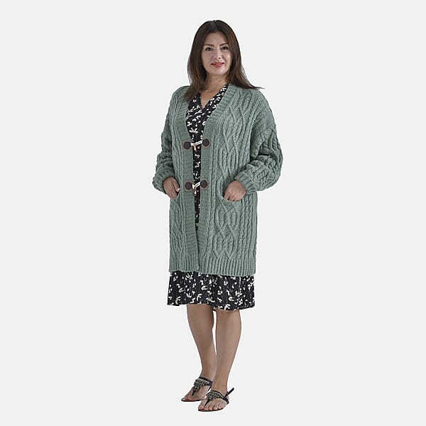 TAMSY Long Cardigan with Buttons - 8730080 - TJC