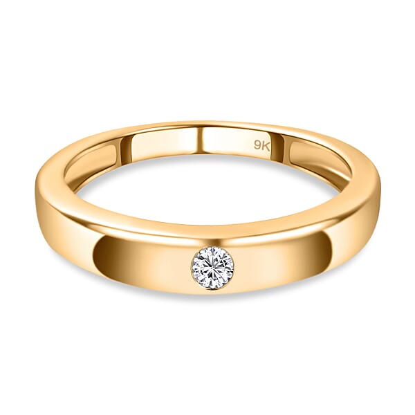 9K Yellow Gold I3-G-H Diamond Band Ring - M8847237 - TJC
