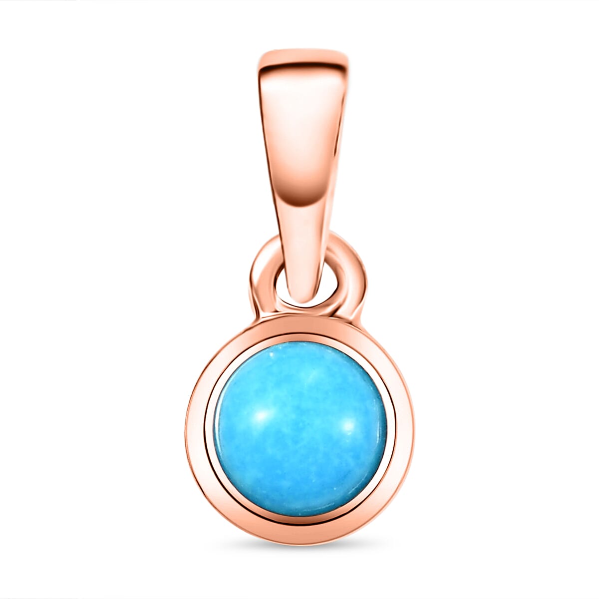 RACHEL GALLEY Arizona Sleeping Beauty Turquoise Pendant in Vermeil Rose ...