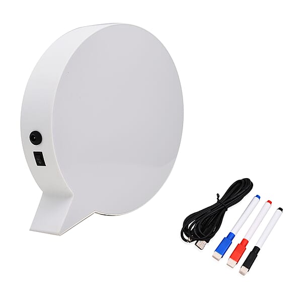 Speech Bubble Display LED Light Box with 3 Pens (Size 30x23x5 Cm ...