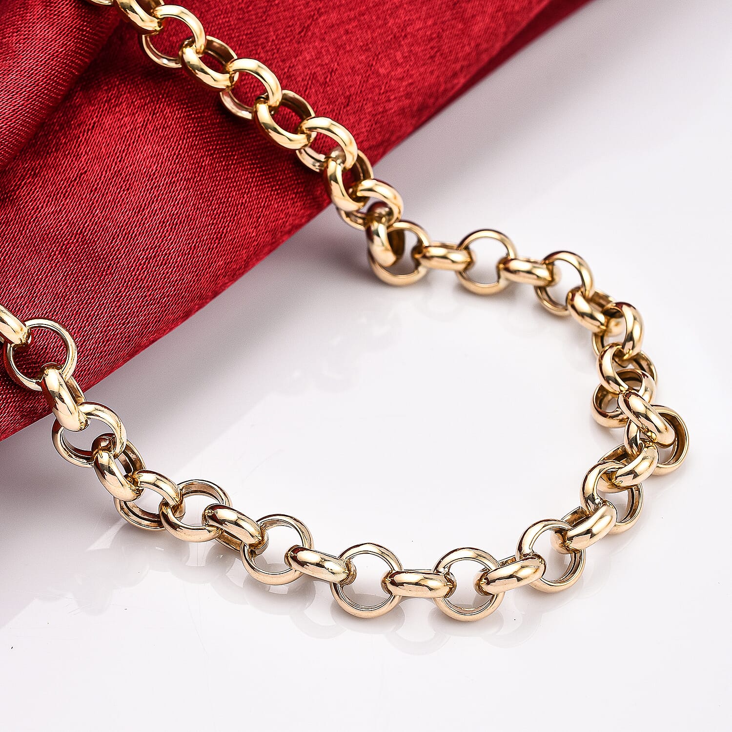 Hatton Garden Close Out Deal- 9K Yellow Gold Belcher Necklace ( Size 20 ...