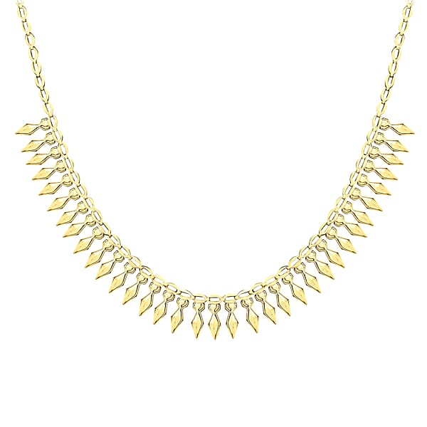 9K Yellow Gold Cleopatra Style Necklace 17 Inch - 8894642 - TJC